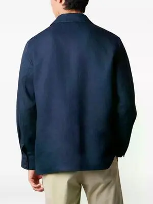 Brooks Brothers Buttoned Linen Overshirt - Blue