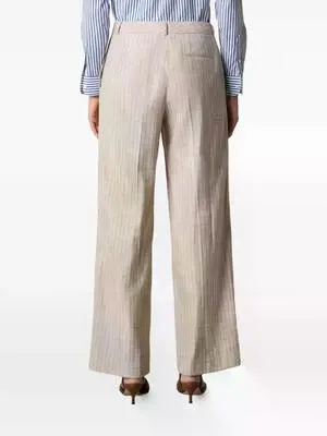 Brooks Brothers Wide-leg Pinstripe Trousers
