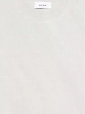 LARDINI Ribbed Knit Crew Neck T-shirt