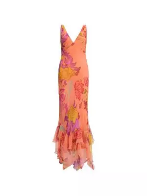 DONDE ESTEBAN Guava Flores Maxi Dress