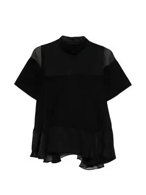 Sacai Short Sleeve Blouses