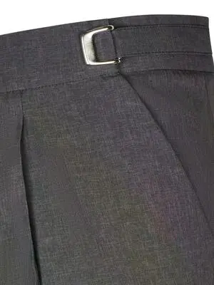 CELLAR DOOR Pleated Trousers With Side Buckle Detail