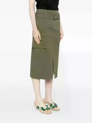 ISABELLE BLANCHE Belted Midi Skirt