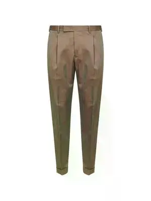 PT TORINO Herringbone Pleated Trousers