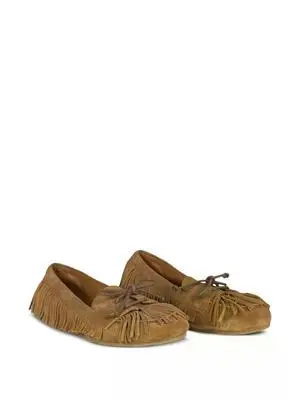 VIC MATIE Fringed Suede Loafers
