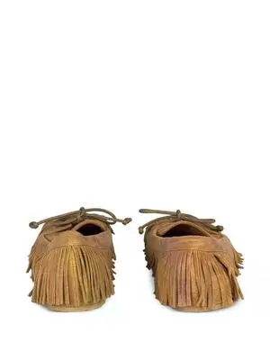 VIC MATIE Fringed Suede Loafers