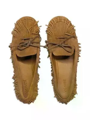 VIC MATIE Fringed Suede Loafers