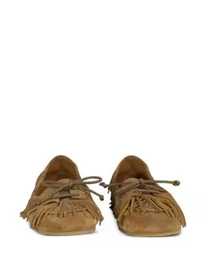 VIC MATIE Fringed Suede Loafers