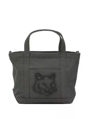 Maison Kitsuné Fox Head Tote Bag Grey