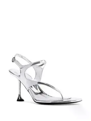 Proenza Schouler Leather Heeled Sandals - Silver
