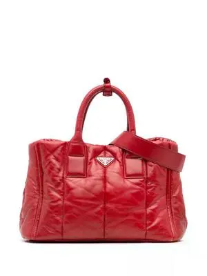 Prada Nappa Leather Satchel - Red