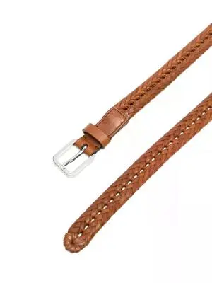 TOM FORD Braided Leather Belt - Neutrals