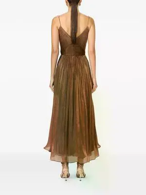 Costarellos Fayla Spaghetti-strap Draped Maxi Dress - Brown