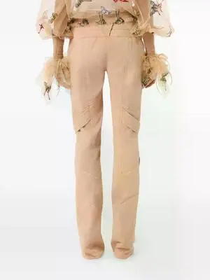 Blumarine Belted Paneled Trousers