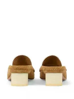 MAISON MARGIELA Calf Leather Slippers With Scallop Trim