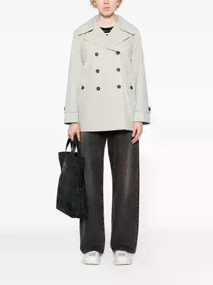 SAVE THE DUCK Logo-appliqué Recycled Polyester Trench Coat