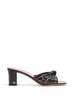 Valentino Garavani Annet Kidskin Slide Sandals 60mm - Black