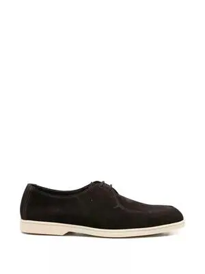 DOUCAL'S Suede Derby Shoes Brown