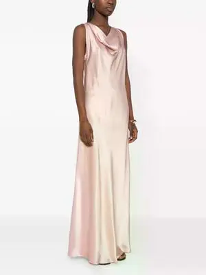 Antonelli Firenze Embellished Cowl Neck Maxi Dress - Pink