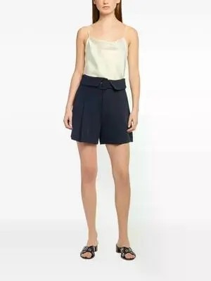 Cinq À Sept Lorena Belted Pleated Short - Blue