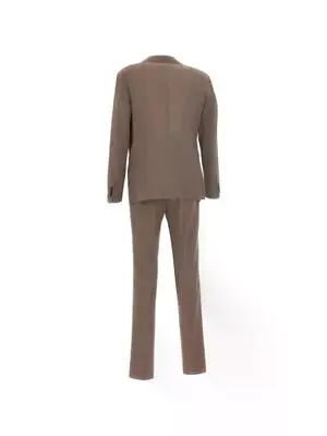 Tagliatore Single-breasted Wool Suit - Brown