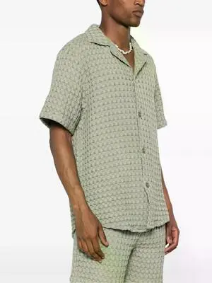OAS Company Cuba Camp-collar Shirt - Green