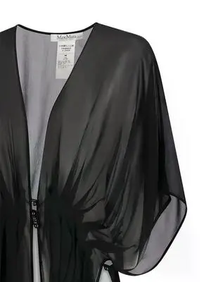 Max Mara V-neck Silk Cape