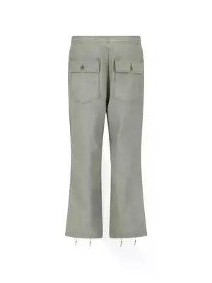 Needles Drawstring Embroidered Trousers - Grey