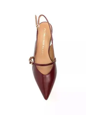 PEDRO MIRALLES Leather Slingback Mules - Red