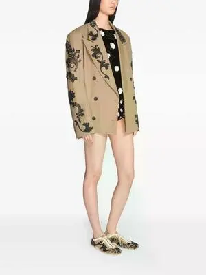 Dries Van Noten Embroidered Double-breasted Blazer