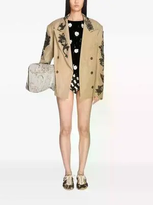 Dries Van Noten Embroidered Double-breasted Blazer