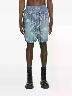 MASTERMIND WORLD Aloha Denim Shorts