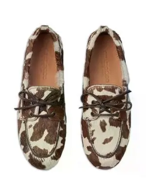 SCAROSSO Avery Calf Hair Boat Shoes
