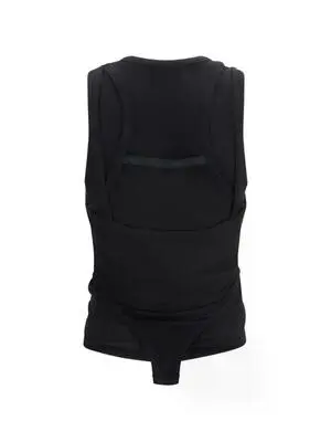 ALAINPAUL Layered Tank Top - Black