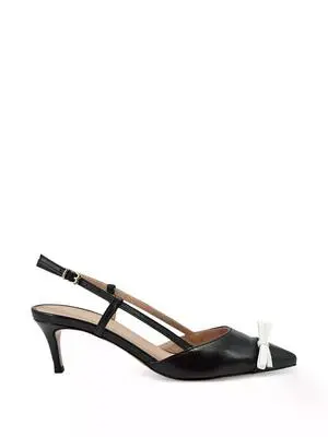 MADISON MAISON Alessia Leather Slingback Pumps - Black