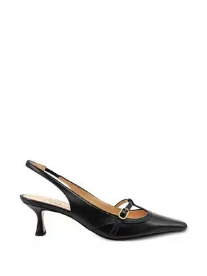 MADISON MAISON Penny Buckle Slingback Pumps - Black