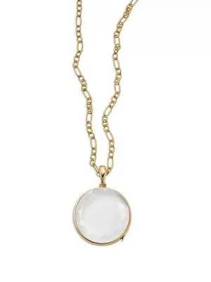 Loquet Large Locket And Figaro Chain Necklace Set - Gold