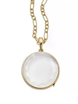 Loquet Large Locket And Figaro Chain Necklace Set