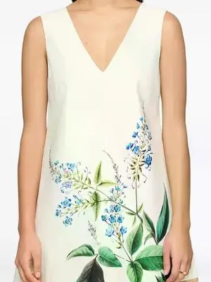 Clea Pepe Mini Dress With Floral Print And Fringed Hem