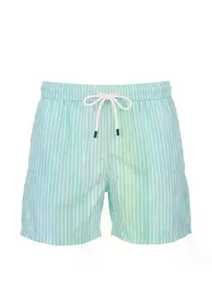 Fedeli Striped Swim Shorts - Blue