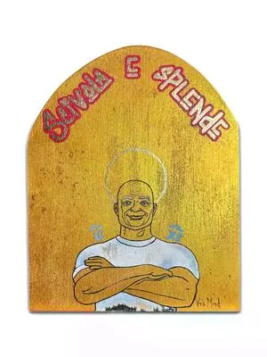 VJ’S MIND Icone Lindo Showbiz Wall Painting - Gold