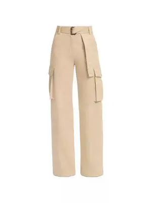 Elie Saab Belted Cargo Trousers - Neutrals