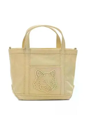 Maison Kitsuné Mini Fox Head Tote Bag - Neutrals