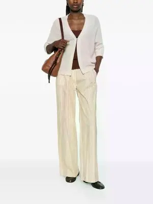 Hemisphere Bell-sleeve V-neck Cardigan - Neutrals