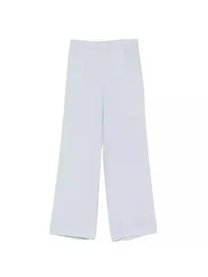 Hemisphere Pleated Wide-leg Trousers - Blue