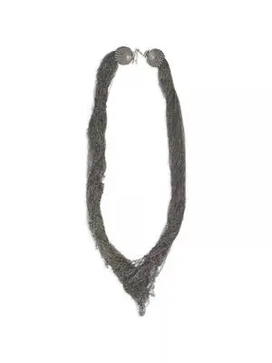 Vintage Shell Detail Necklace - Silver
