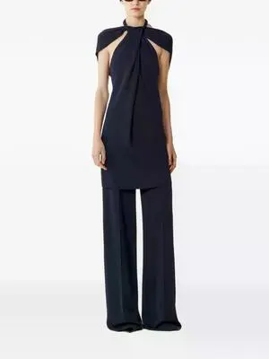 LANVIN Twisted Halterneck Mini Dress - Blue