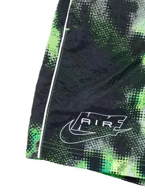 Nike Graphic Print Shorts With Contrast Piping - Black