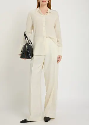 JOSEPH Joe Silk-crepe Shirt - Ivory