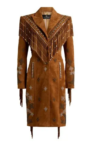 Etro Embellished Suede Coat